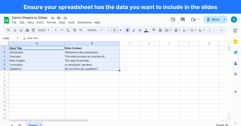 Instantly Generate Google Slides from Sheets!