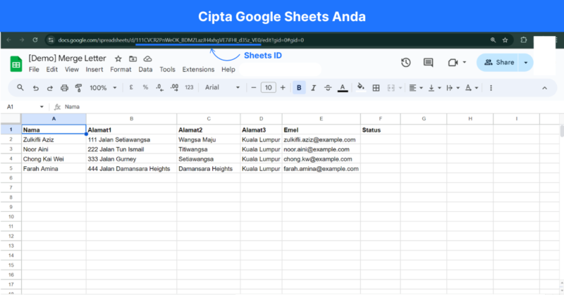 Mengautomasi Surat Tersuai dengan Google Apps Script