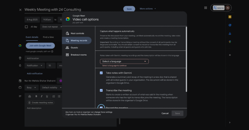 Meet Your New AI Note-Taker: Gemini in Google Meet - Twenty-Four Consulting
